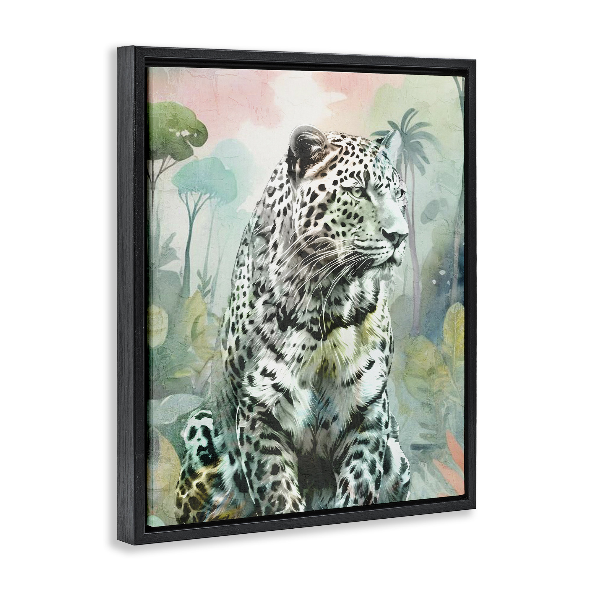 Latitude Run® Leopard Gazing in Jungle Floating Frame, design by Kim ...