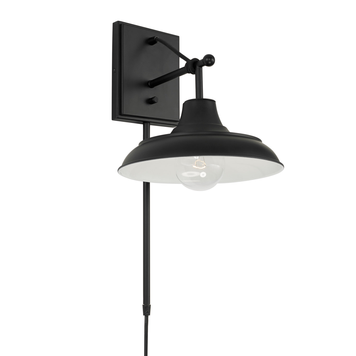 Breakwater Bay Jez 1 - Light Dimmable Matte Black Barn Light | Wayfair