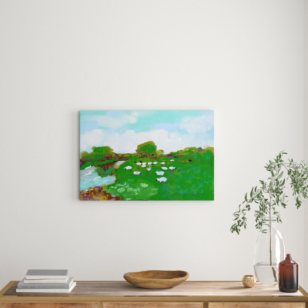 East Urban Home Kent Pasture by Arthur Pina - Wrapped Canvas Painting ...