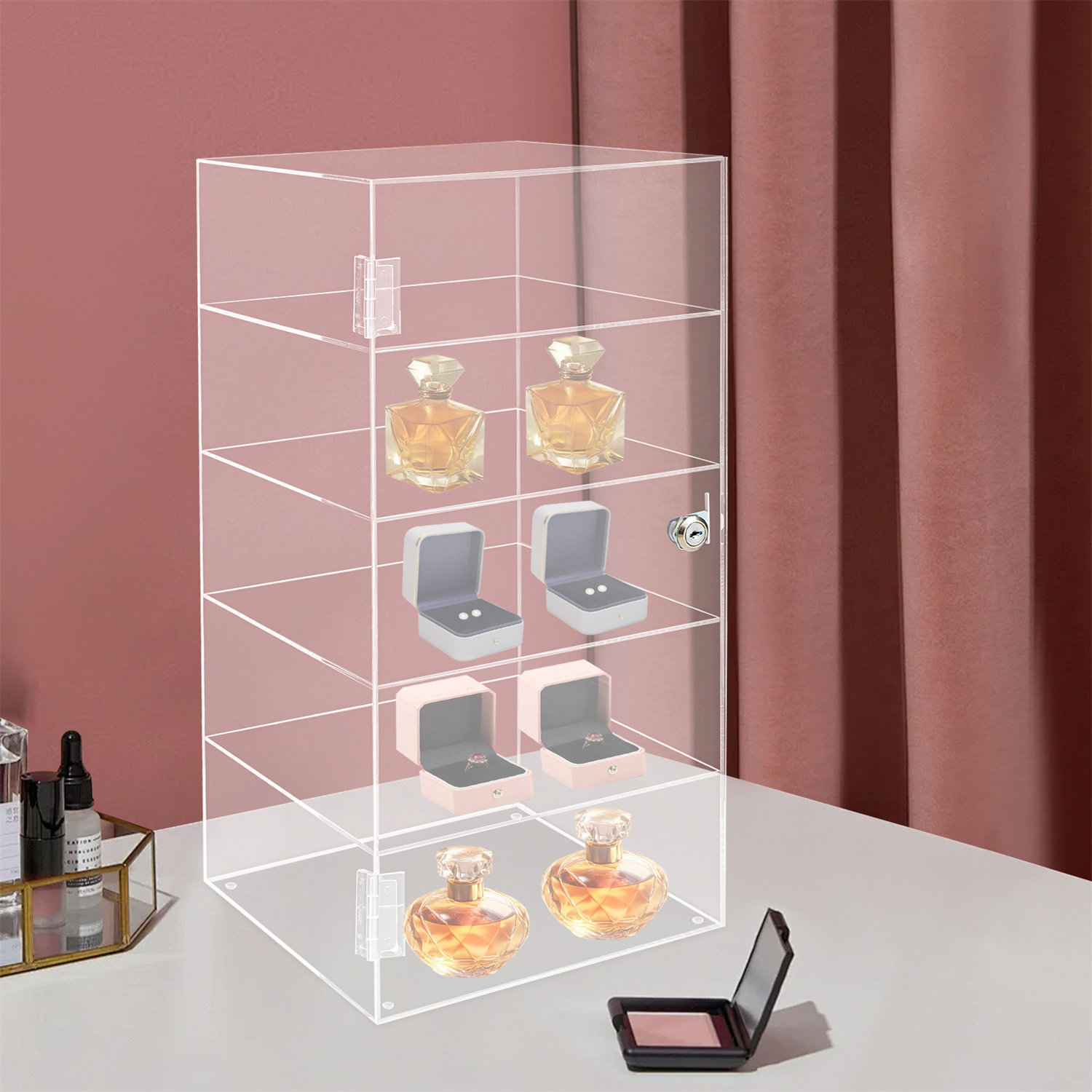 YINXIER 5-Tier Clear Countertop Display Case | Wayfair