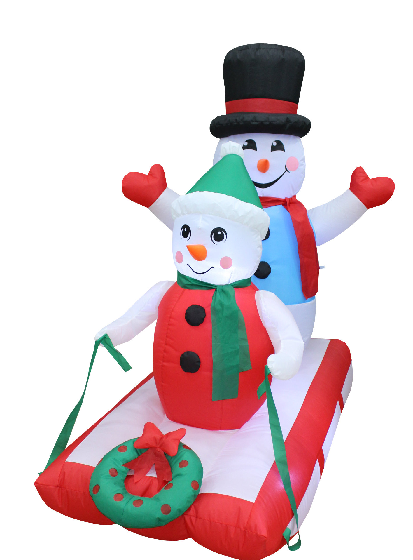 The Holiday Aisle® 4 Foot Tall Lighted Christmas Inflatable Snowmen On