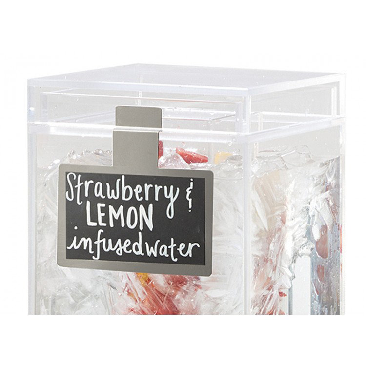 Cal-Mil Chalkboard White-On Beverage Sign - 3" X 5" | Wayfair