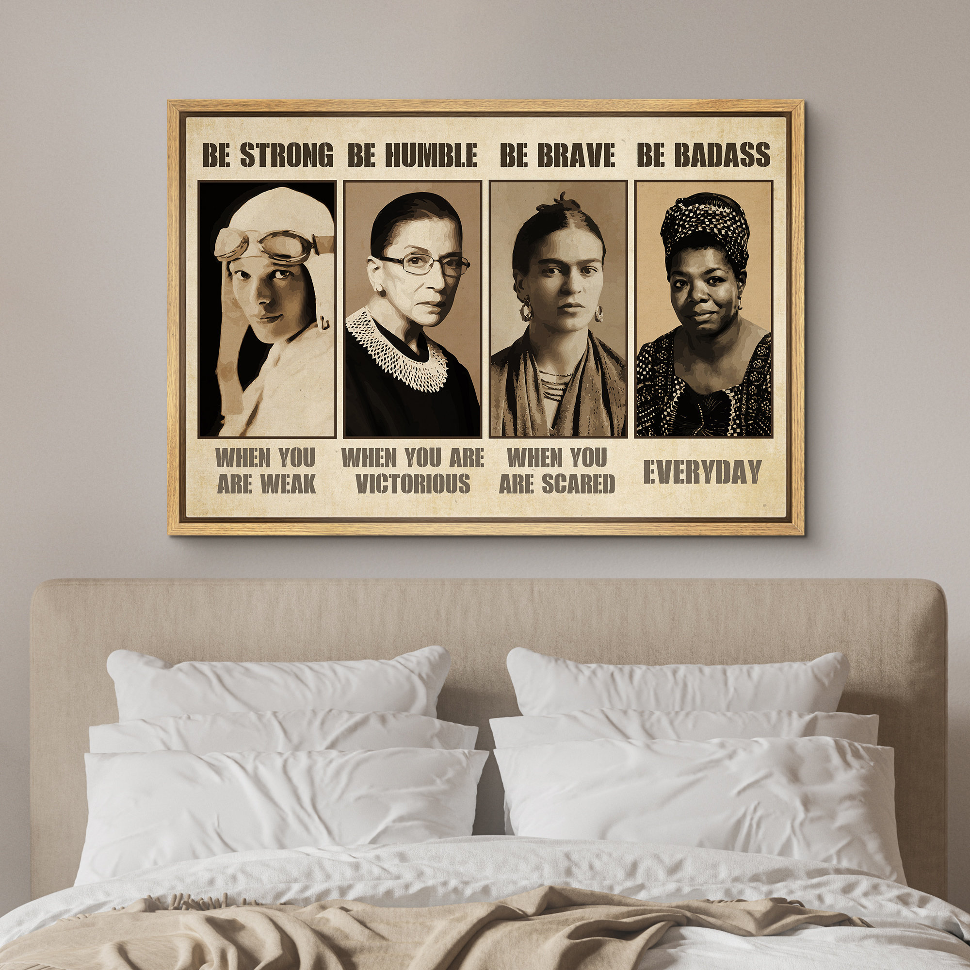 IDEA4WALL Classical Artwork Vintage Motivational With Strong Female ...