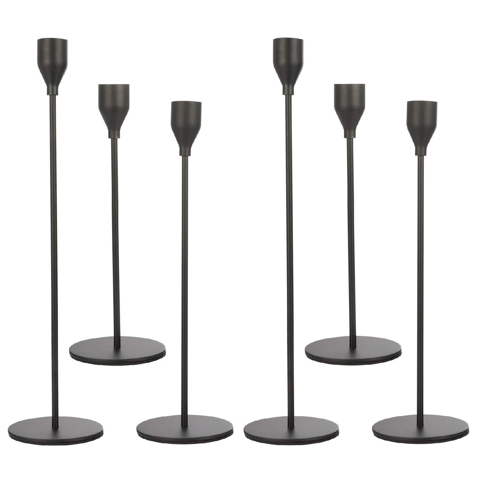 Ivy Bronx Set of 6 Decorative Taper Candle Holders | Wayfair