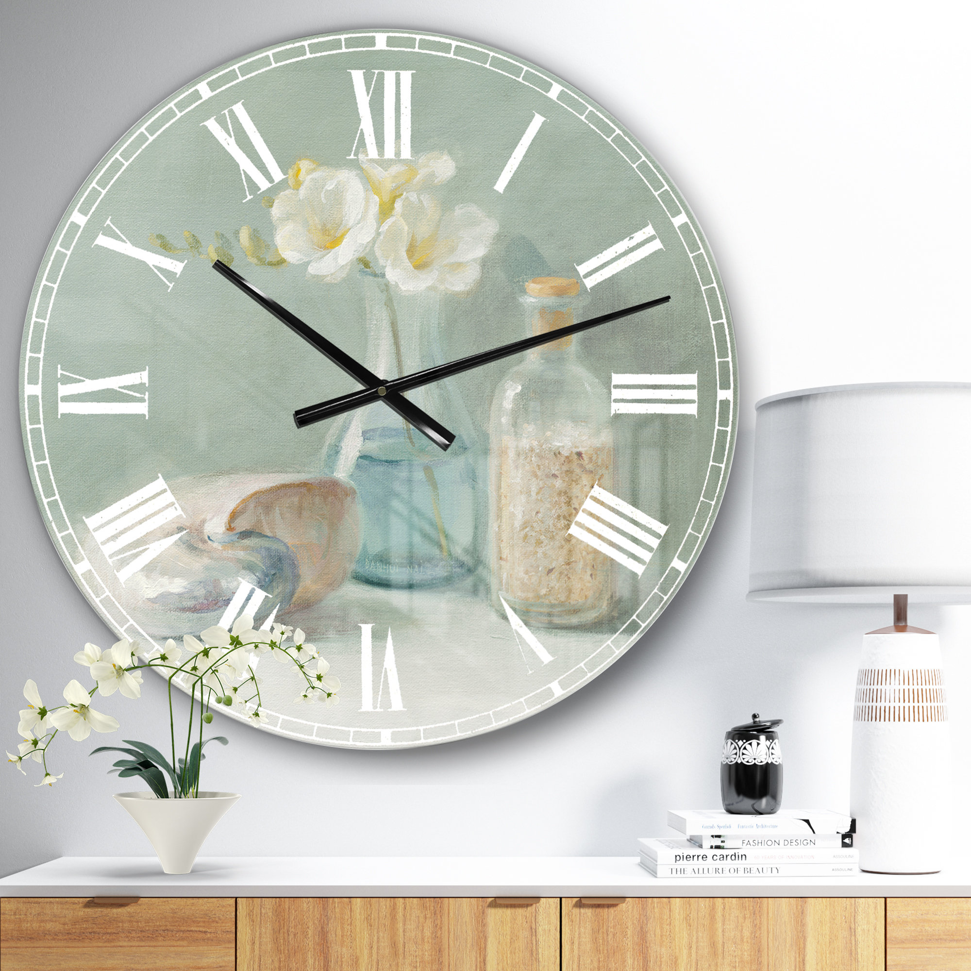 The Twillery Co.® Pastel Bath II - Farmhouse Wall Clock | Wayfair