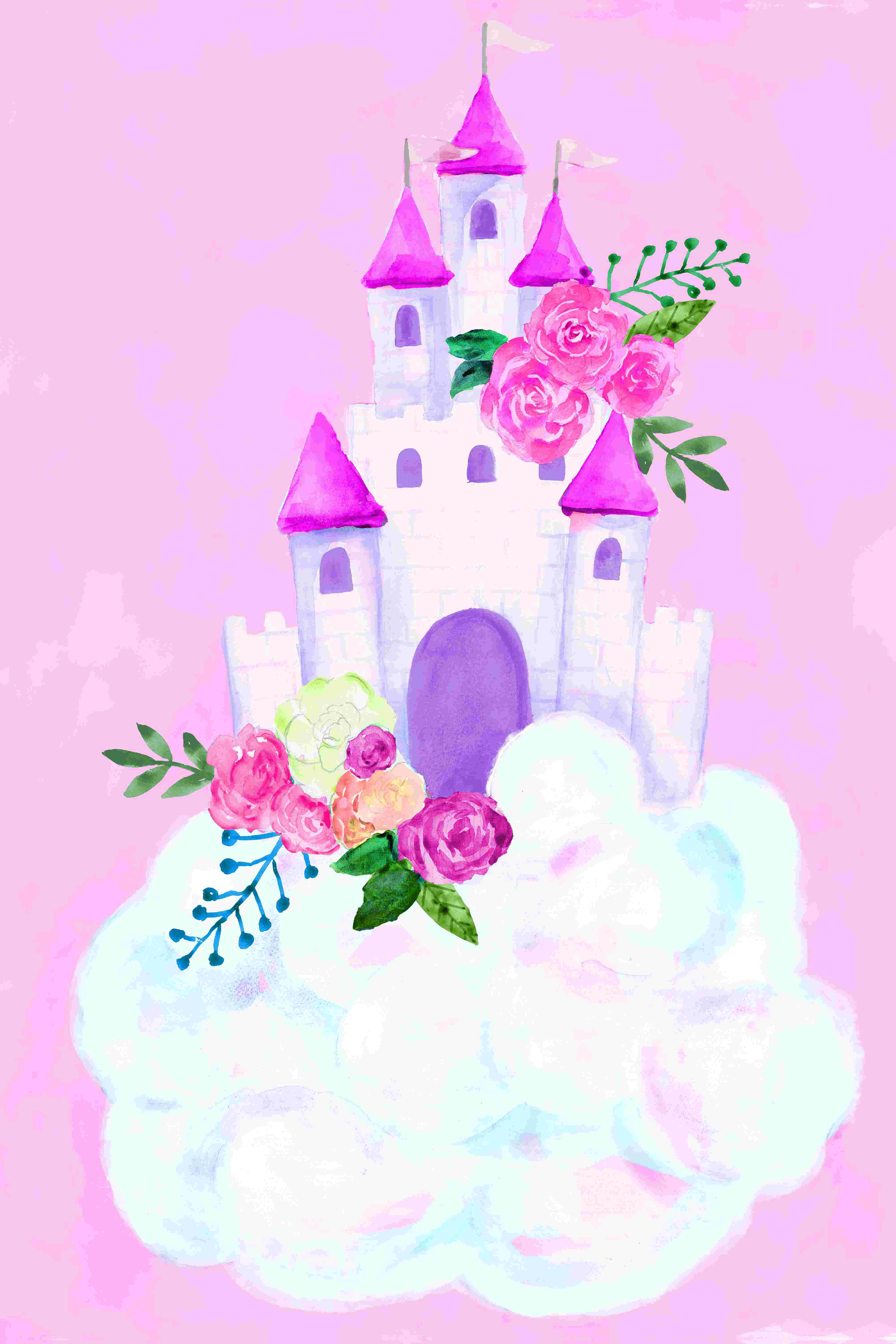 Gemma Violet Castle In The Clouds With Flowers by - on | Wayfair