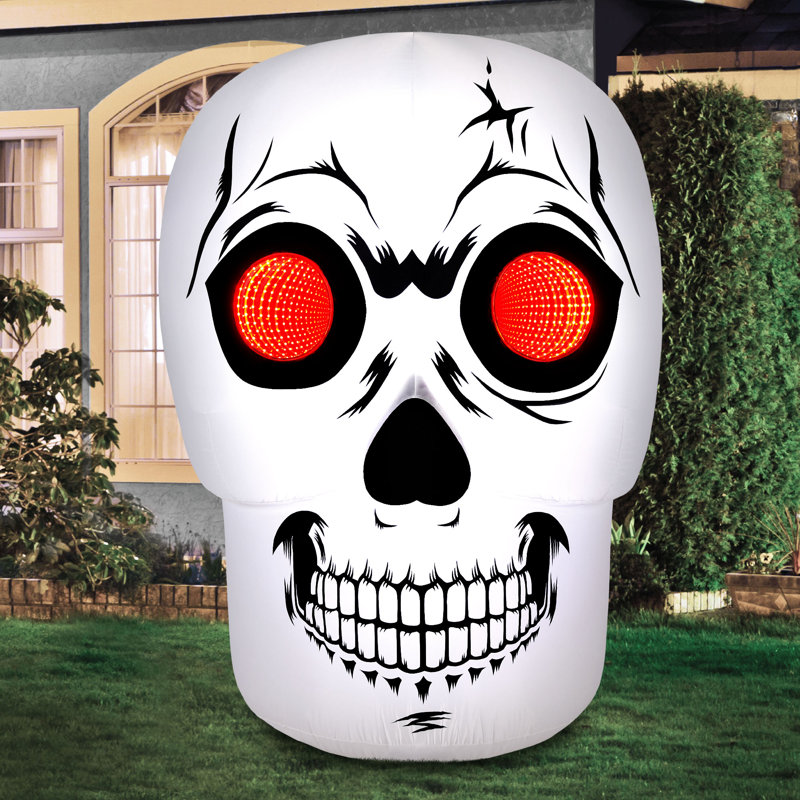 The Holiday Aisle® Skull Inflatable | Wayfair
