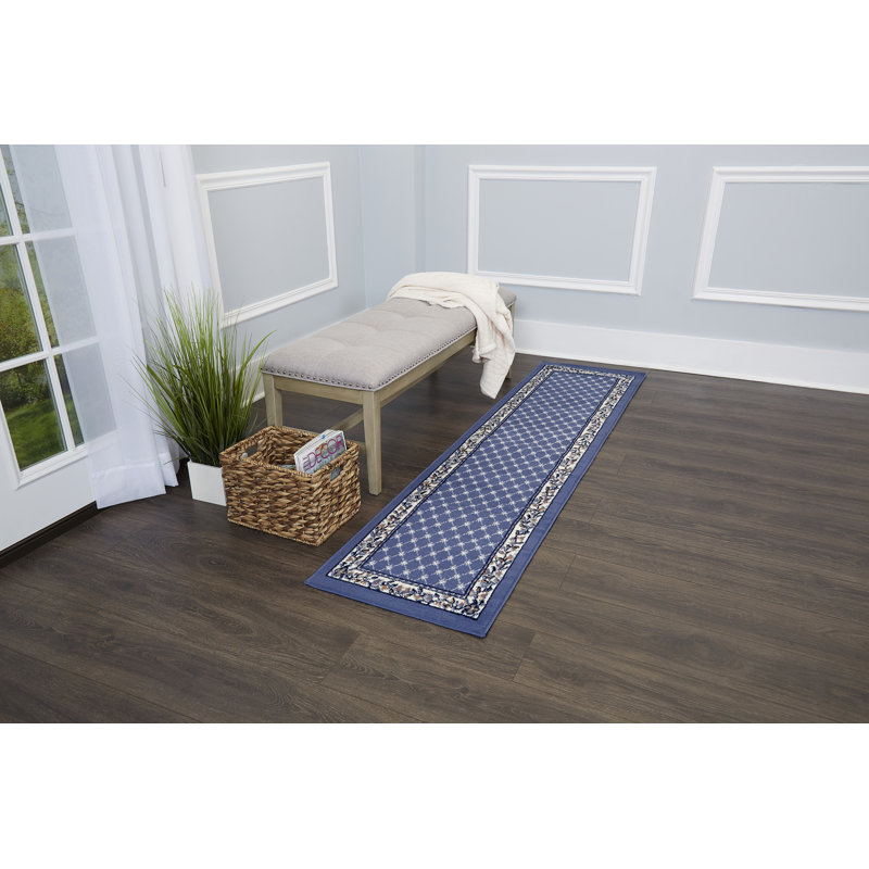 Charlton Home® Modena Geometric Country Blue Area Rug & Reviews | Wayfair