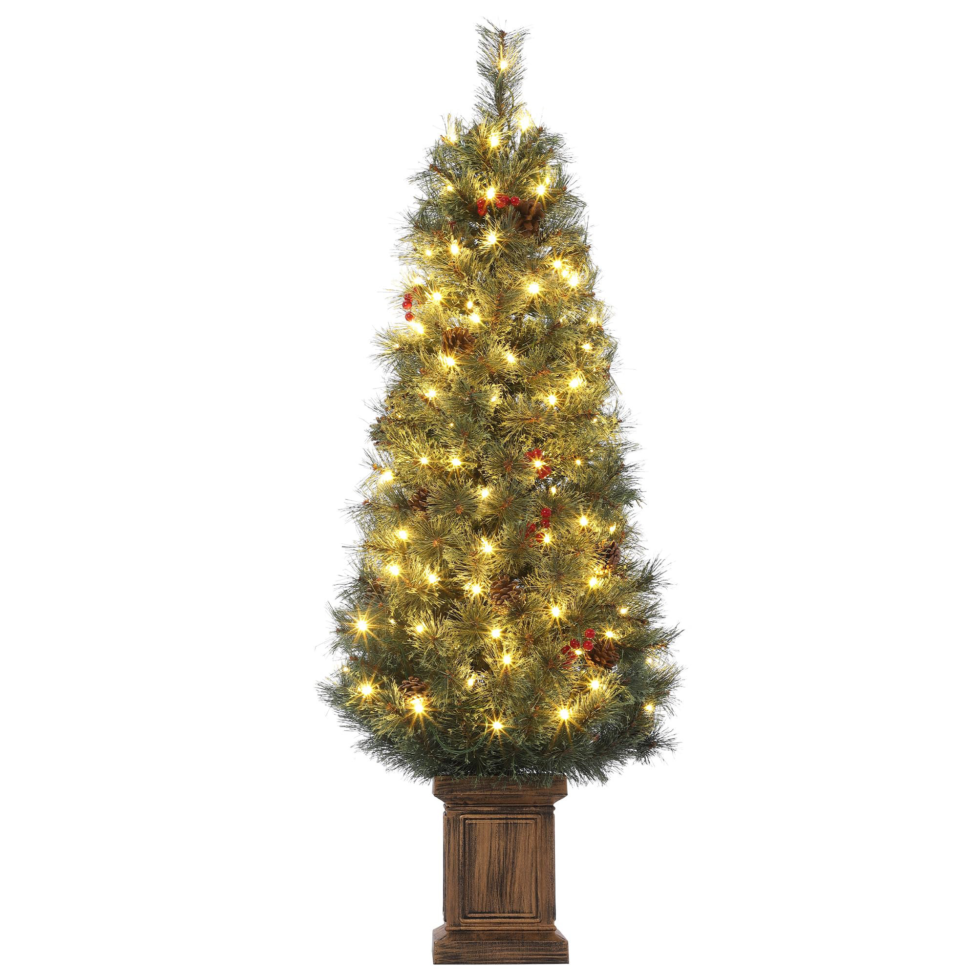 Fleur De Lis Living Christmas Tree-Puffy Tree Body Contains 4.5Fth ...