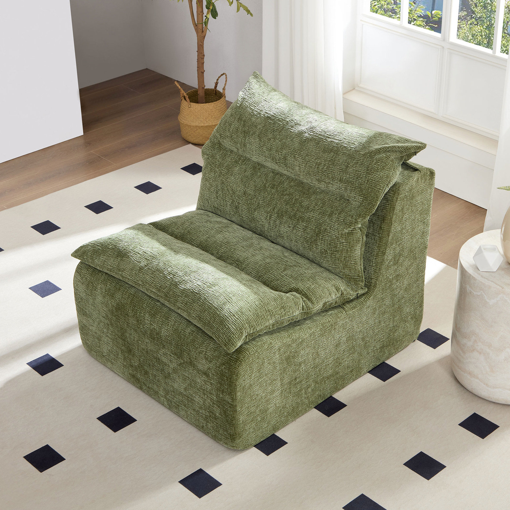 Wrought Studio™ Comfy Office Bean Bag Chair - Accent For Living Room ...