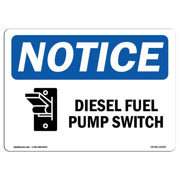 SignMission Diesel Fuel Pump Switch Sign | Wayfair