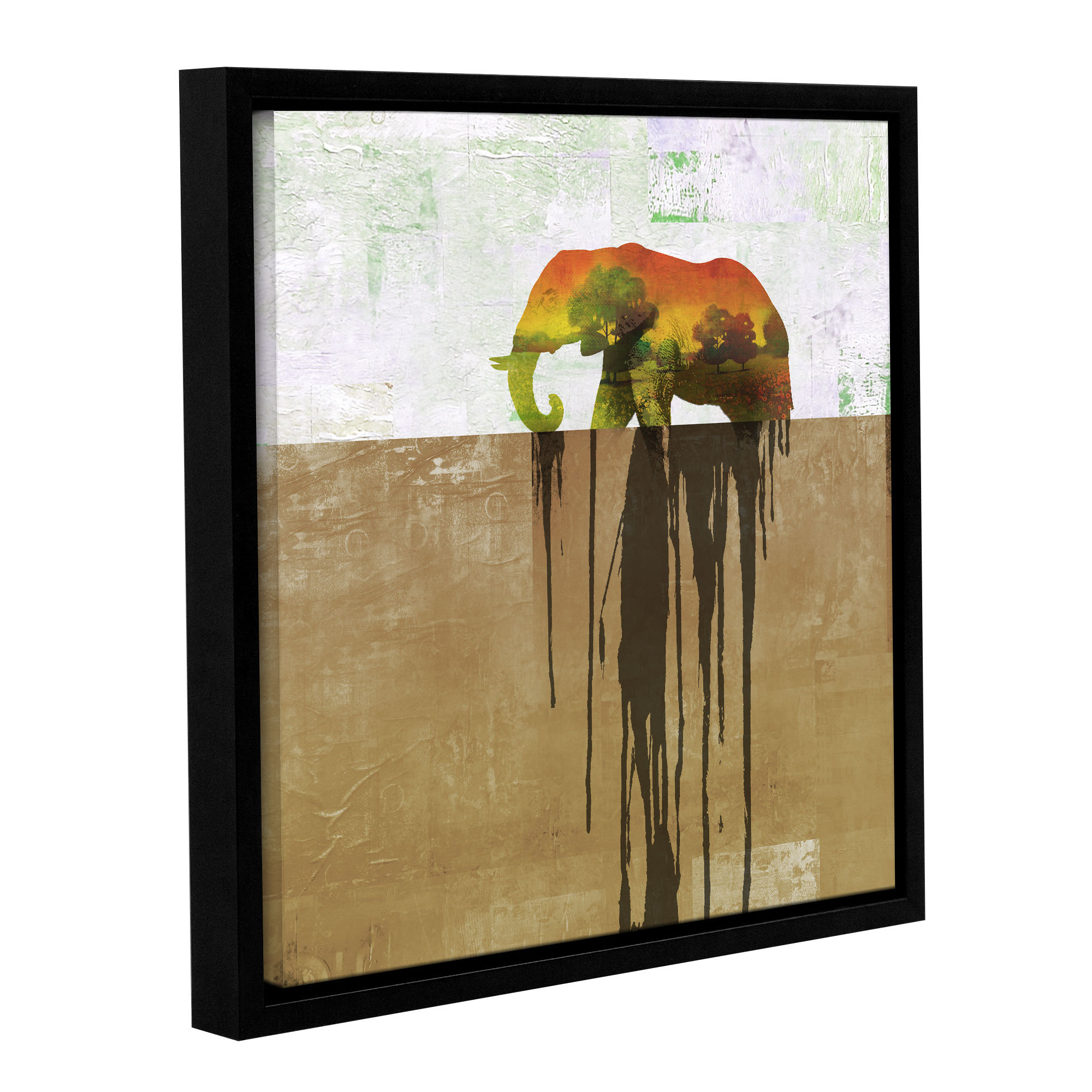 Bungalow Rose 'Dissolve II' Framed Painting Pint on Wrapped Canvas ...
