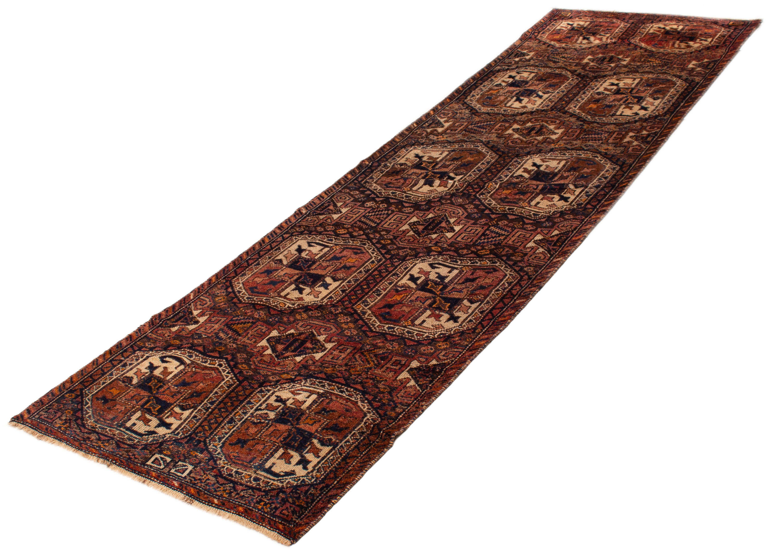 Isabelline Delauter One-of-a-Kind Runner 4'1" X 13'6" 1990s Runner Wool ...