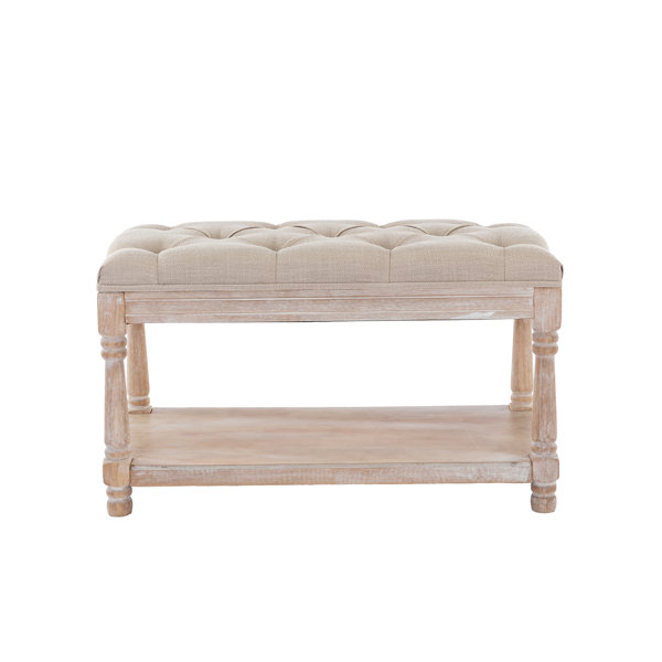Ophelia & Co. Eirwyn Upholstered Shelves Storage Bench & Reviews | Wayfair