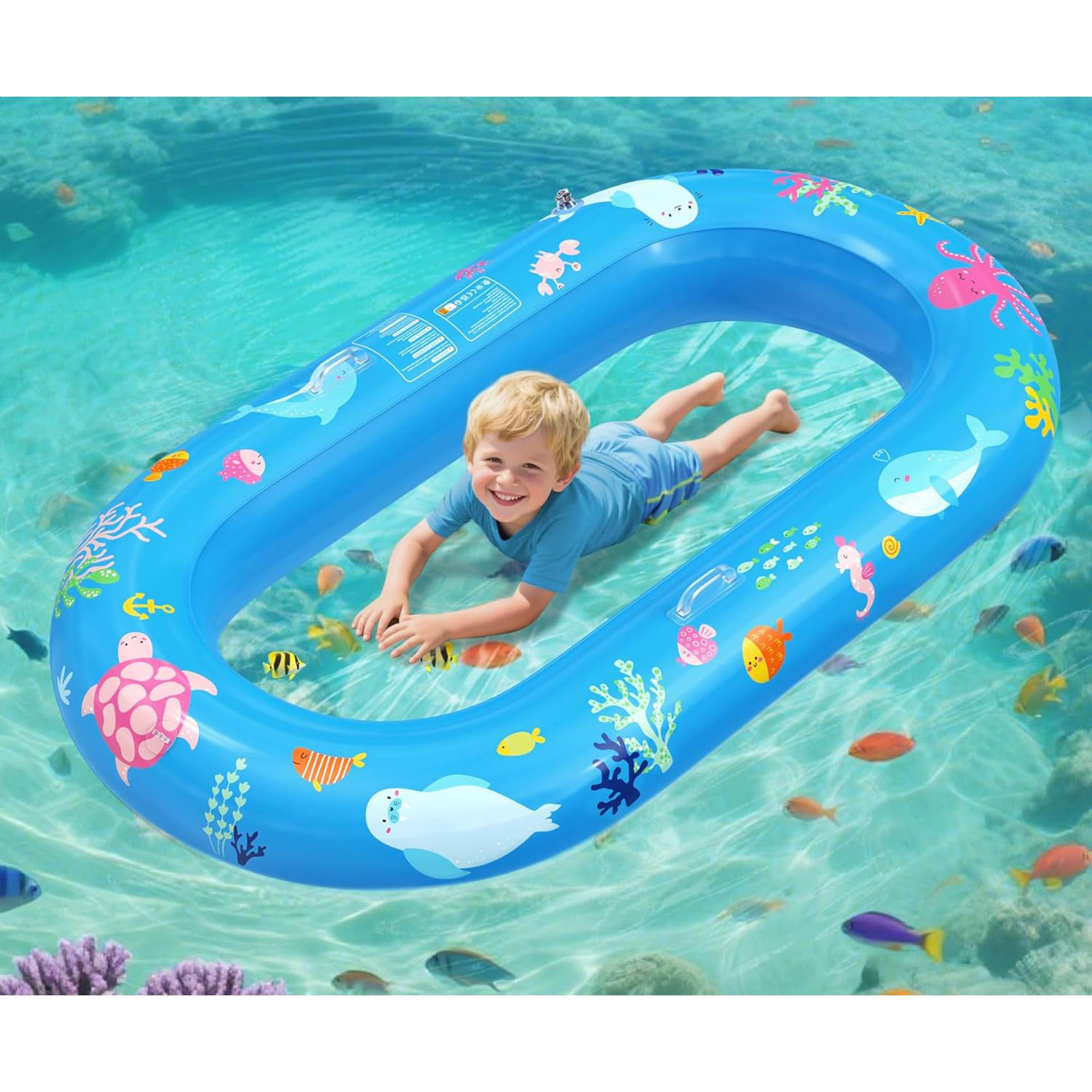 Textiles Hub Clear Bottom Inflatable Pool Floats, Inflatable Boat For ...
