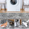Williston Forge Abstract Machine Washable Rug Non-Slip Area Rug Modern ...