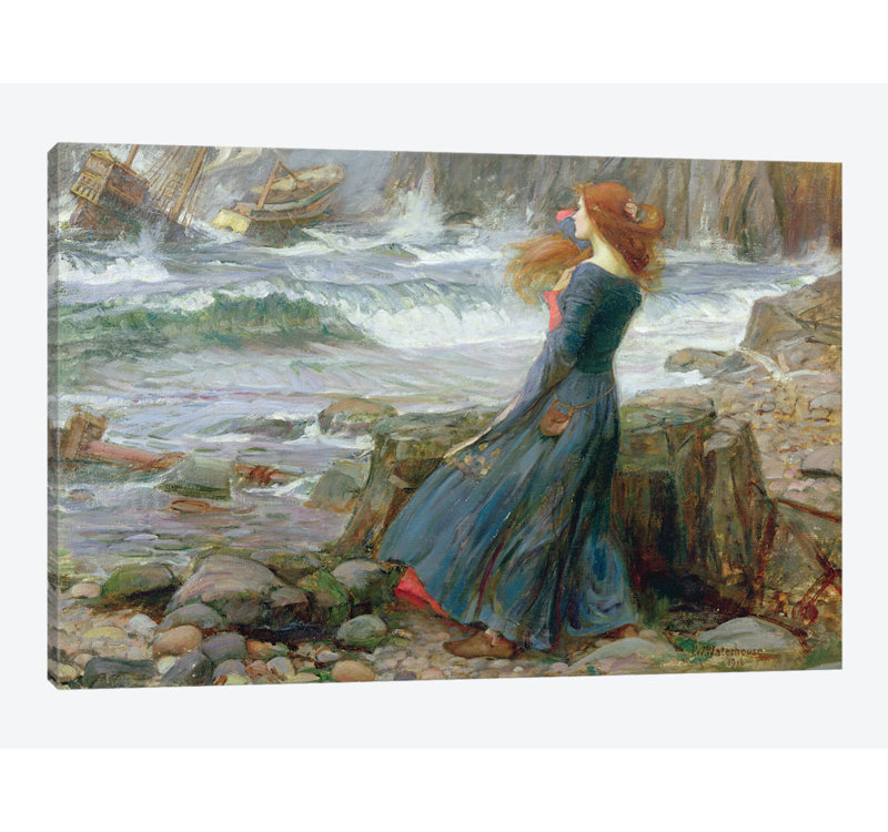 Vault W Artwork Miranda, 1916 On Canvas by John William Waterhouse ...