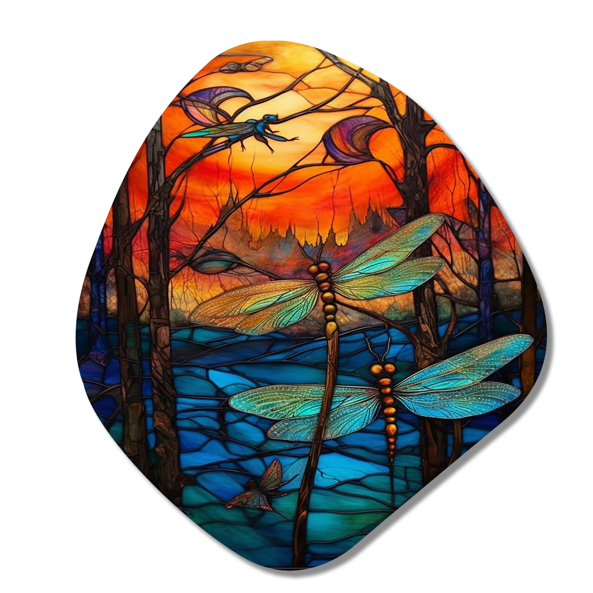 Design Art Majestic Dragonfly In Enchanted Forest I - Animals Dragonfly ...