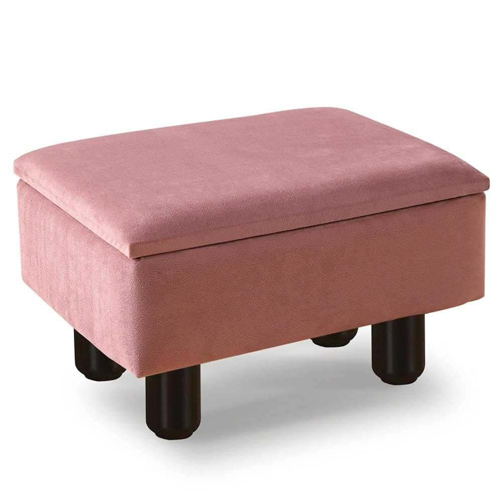 Ebern Designs 12'' Wide Rectangle Storage Footstool Upholstered Ottoman ...