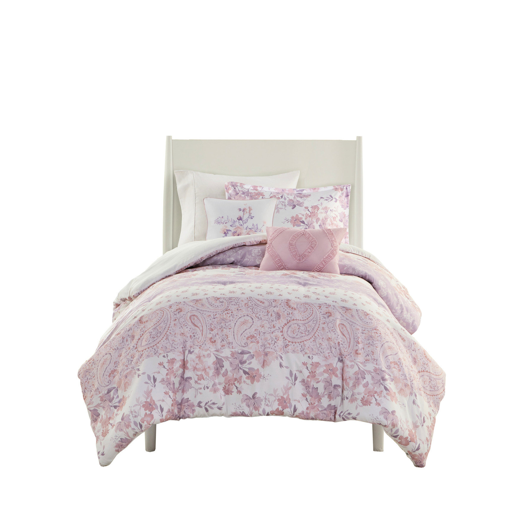 TUOXIN Soft Floral Paisley Comforter Full/queen, 2 Shams & Pillows ...