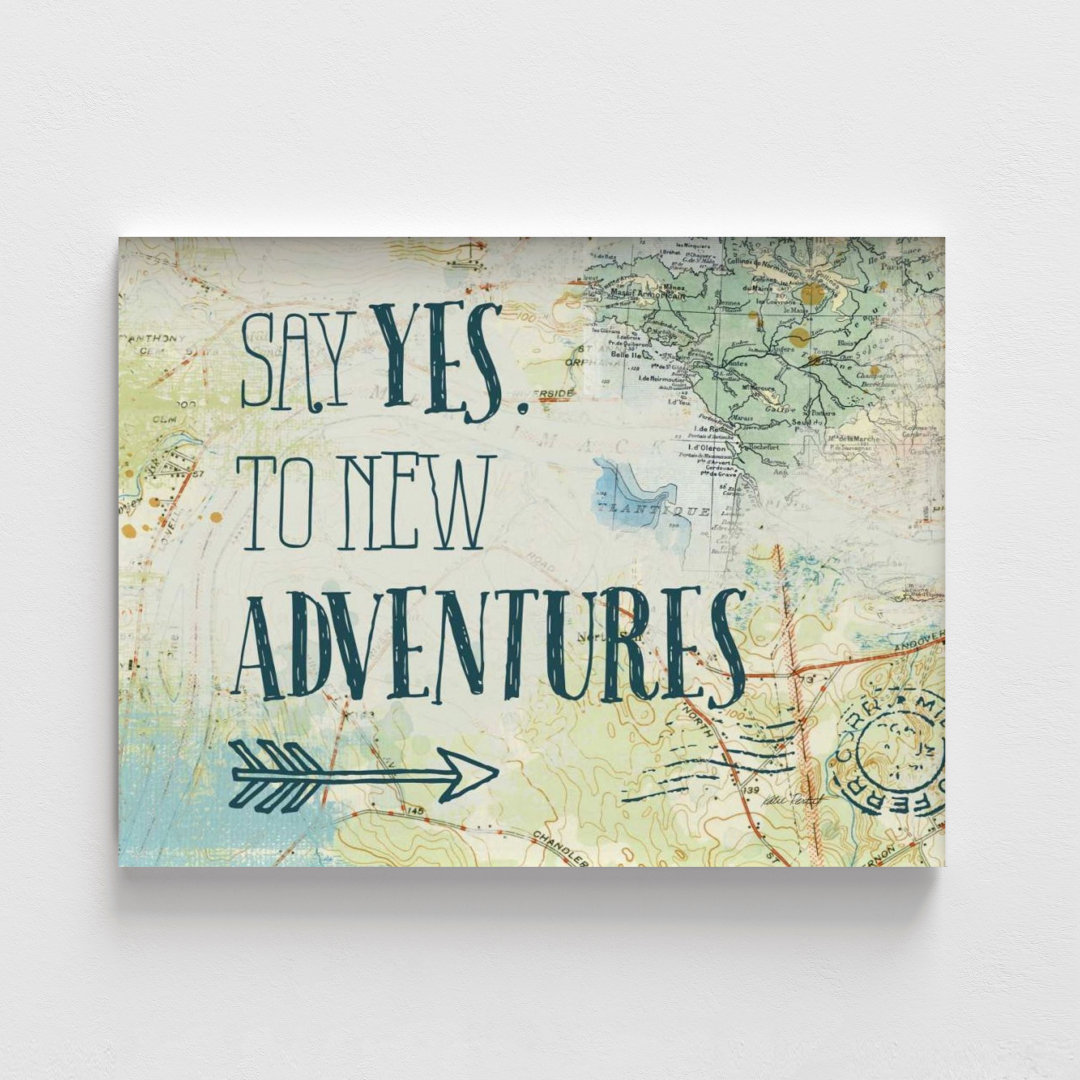 WeFrameArt Map Sentiments II V2 By Katie Pertiet, Adventure Friend Gift ...