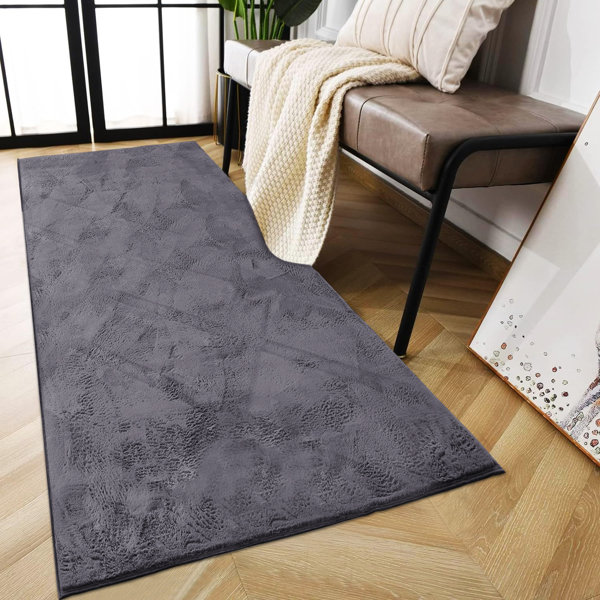 Fairmont Park Solid Colour Faux Fur Hand Knotted Shag Indoor / Outdoor ...