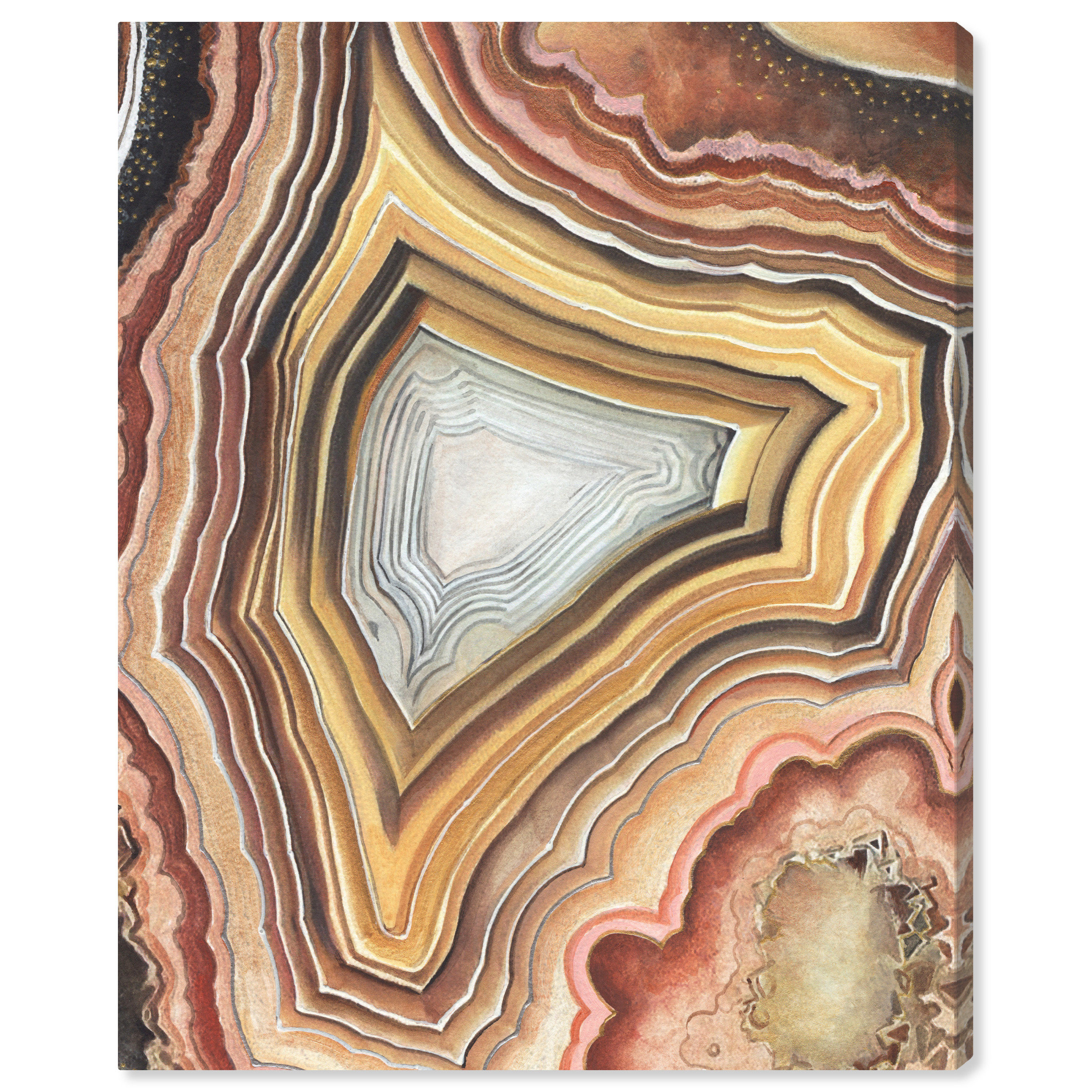 Ivy Bronx Abstract Gold Inspired Modern & Contemporary Gold Canvas Wall ...