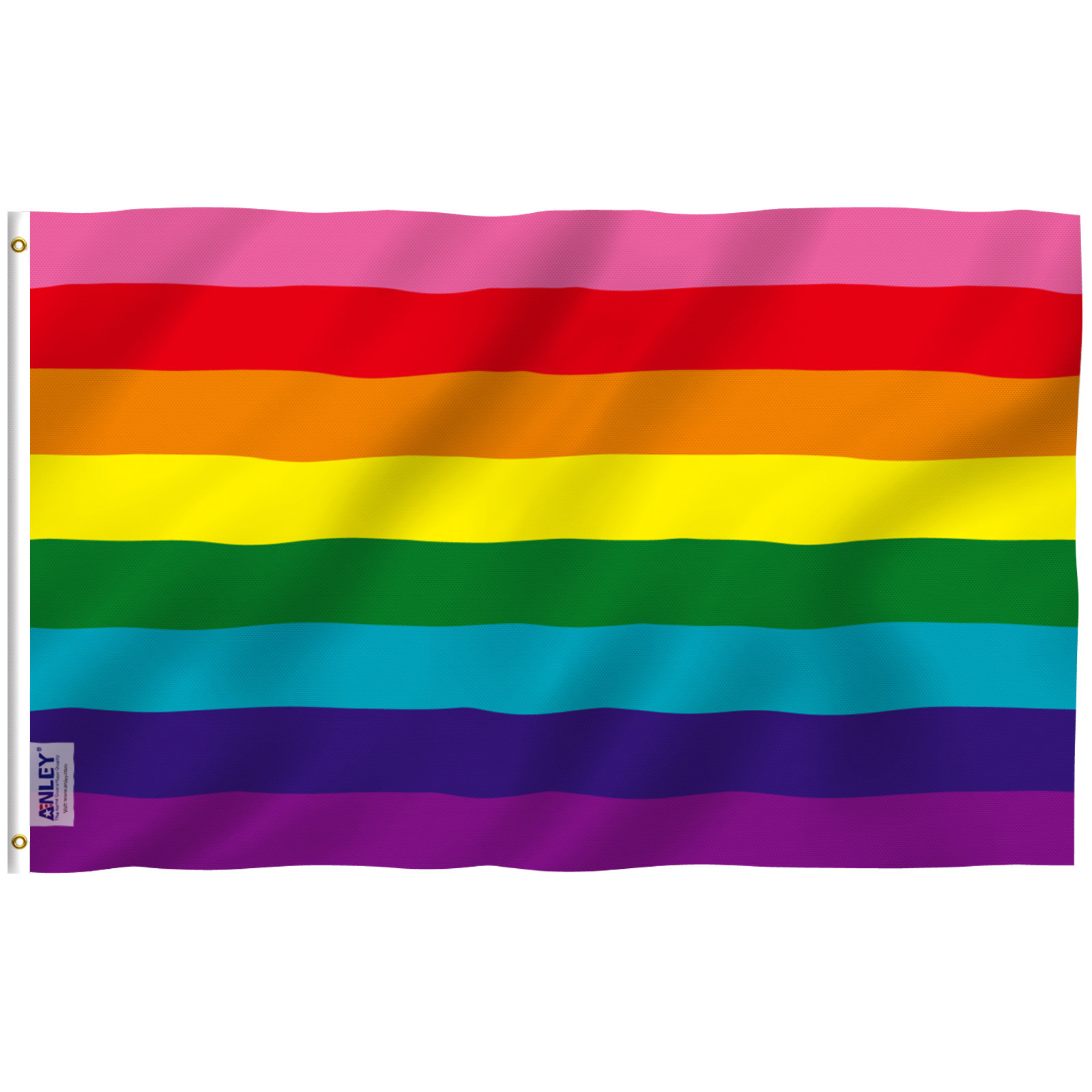 ANLEY 36'' H x 60'' W Original 8 Stripe Rainbow Flag Polyester House ...
