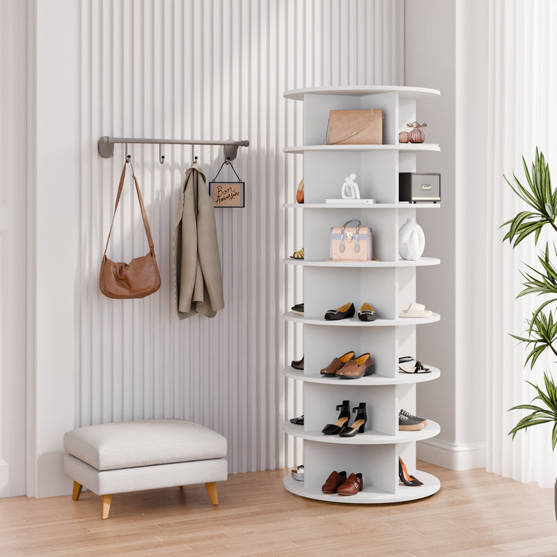 Latitude Run® 7 Tier Rotating Shoe Rack Tower & Reviews - Wayfair Canada