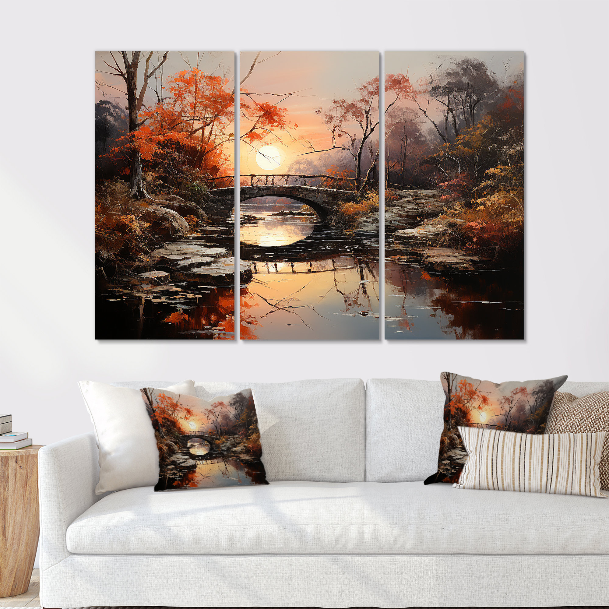 Lark Manor™ Bridges Sunrise - Bridges Wall Art Print Set | Wayfair