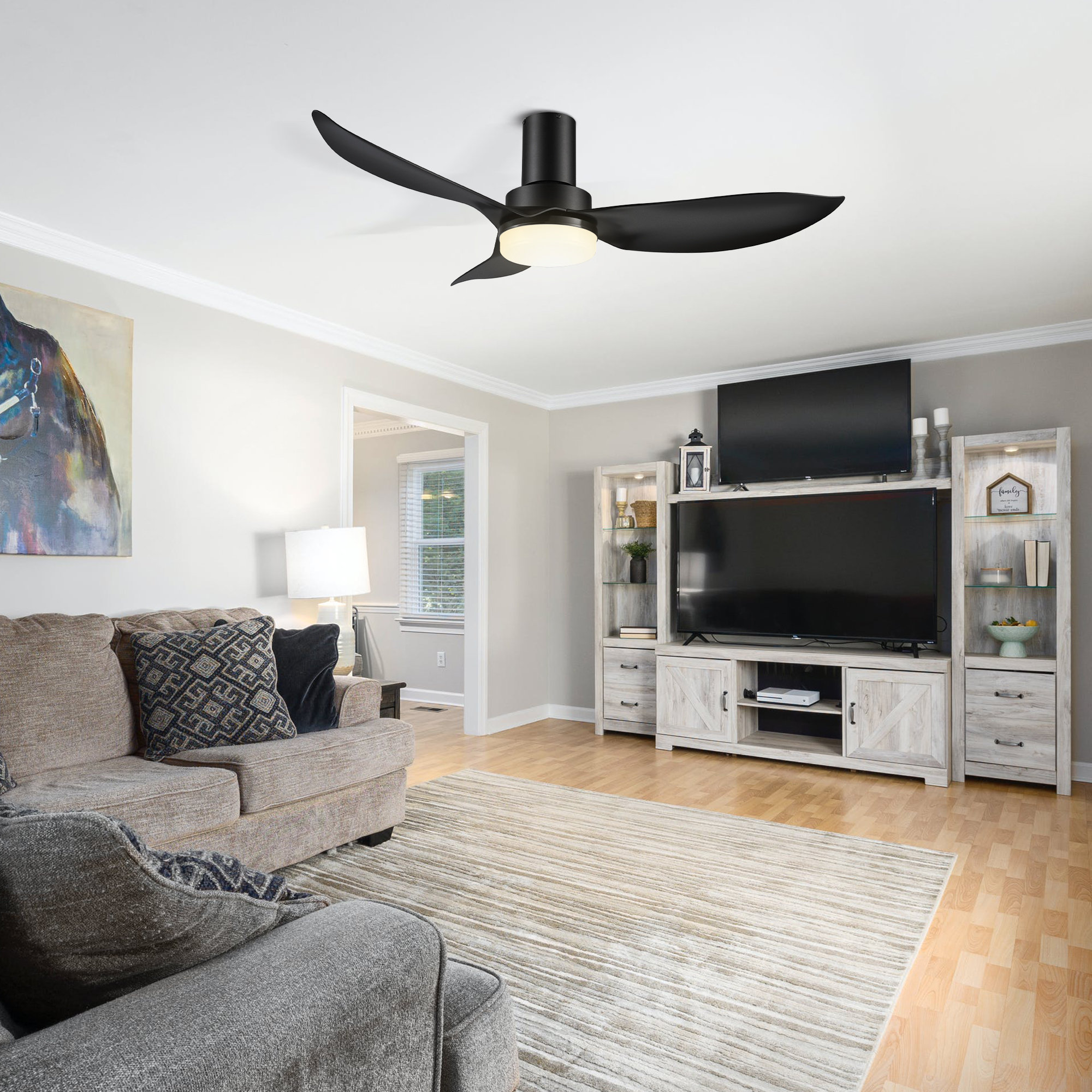 Wrought Studio Efemena 45'' Ceiling Fan with LED Lights - Wayfair Canada