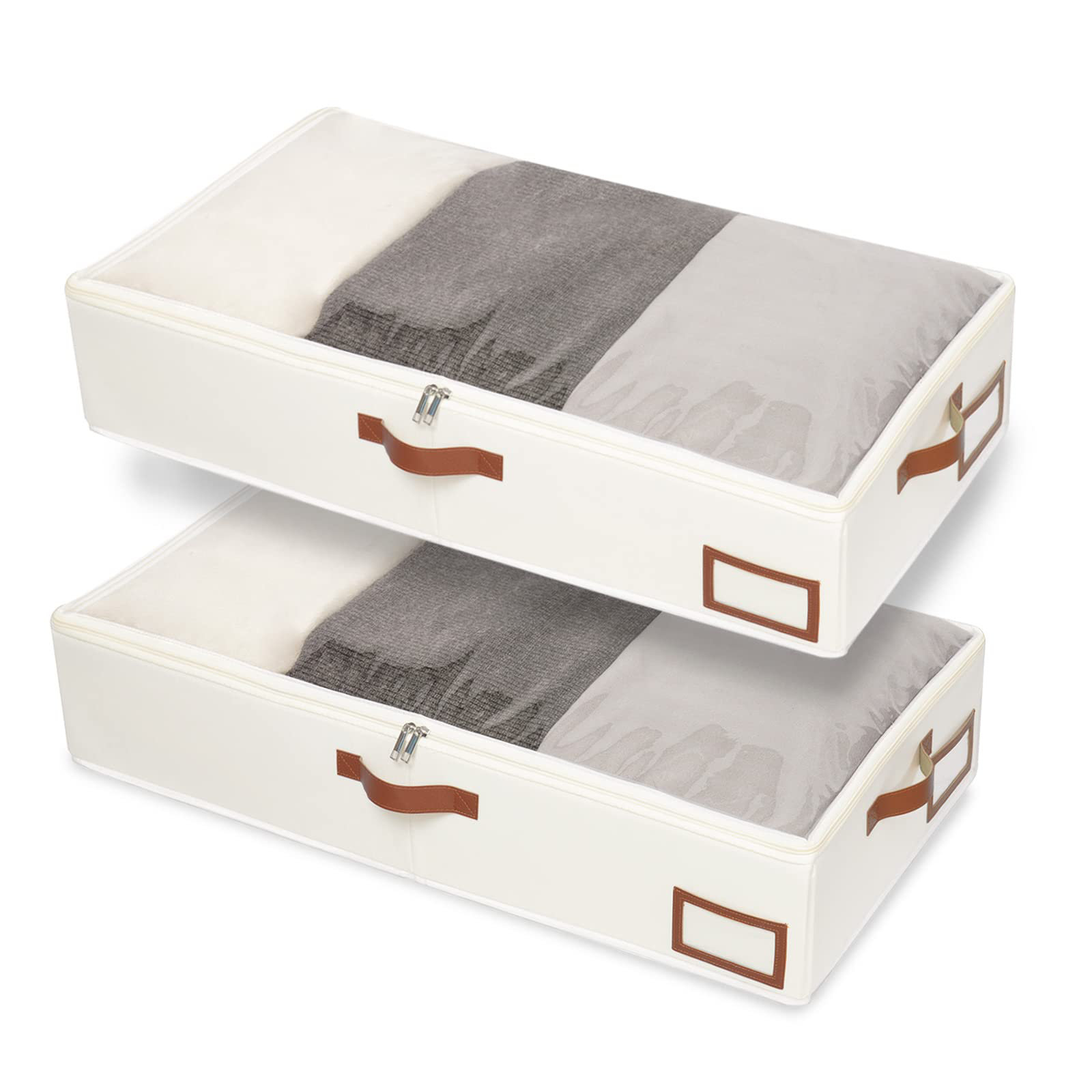 Latitude Run® 2 Pack Underbed Storage Box, Collapsible Storage Bag ...