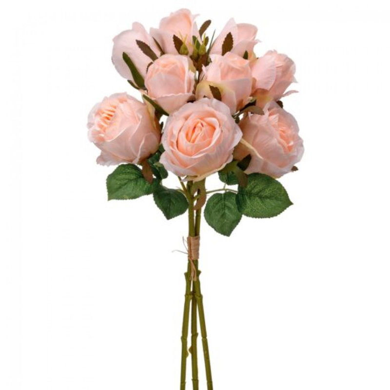 Primrue Soft Pink Garden Rose Bouquet Artificial Flower | Wayfair