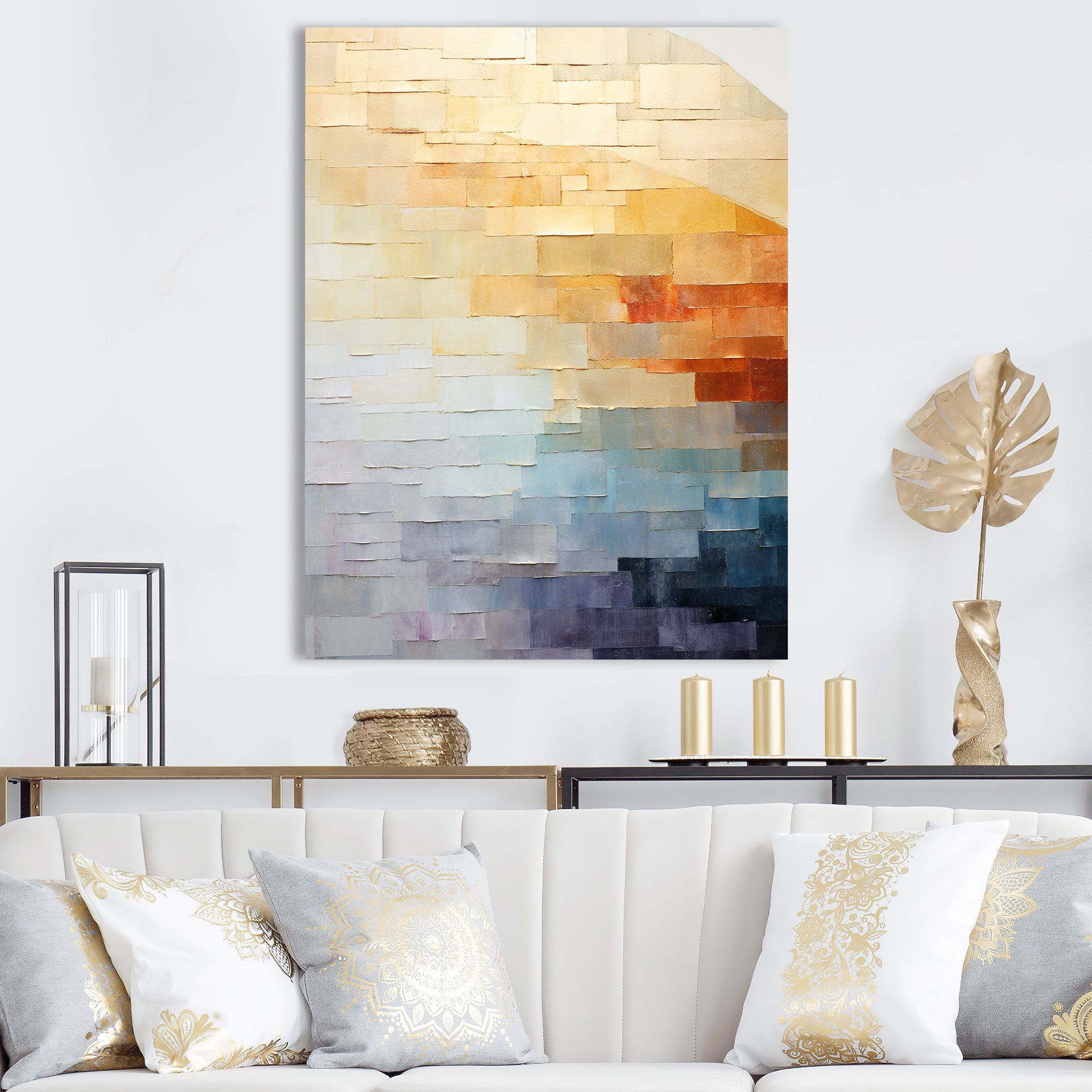 Wrought Studio Minimalism Colours In Harmony - Rainbow Canvas Wall Art ...