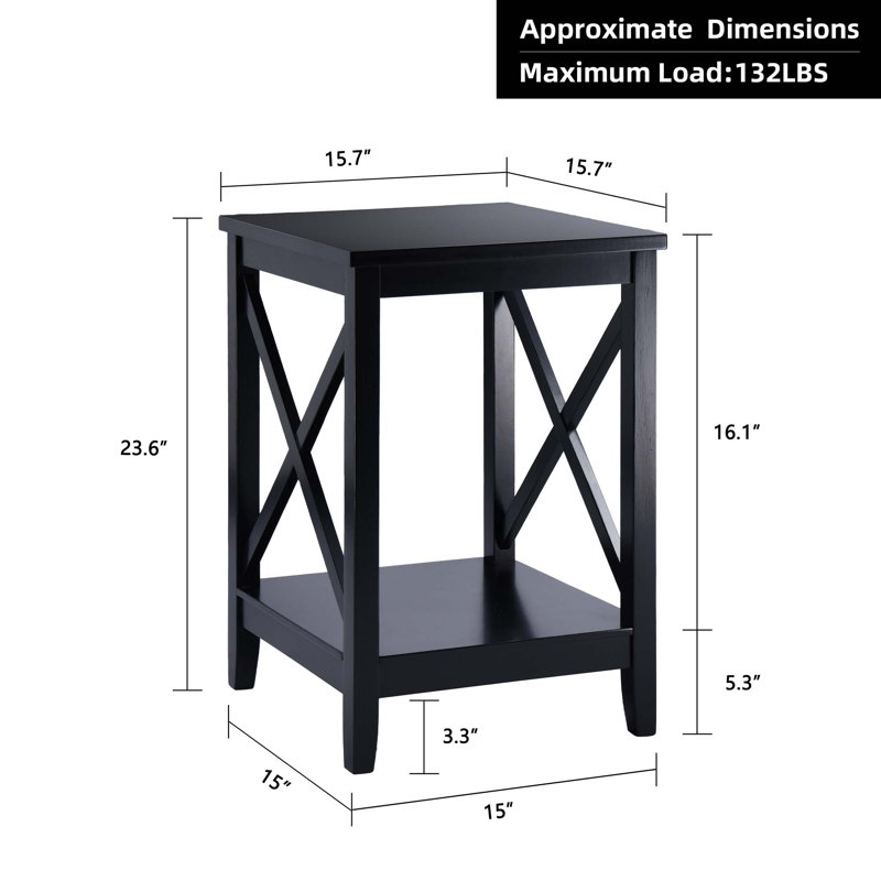 Breakwater Bay Chalon Solid Wood End Table with Storage & Reviews ...