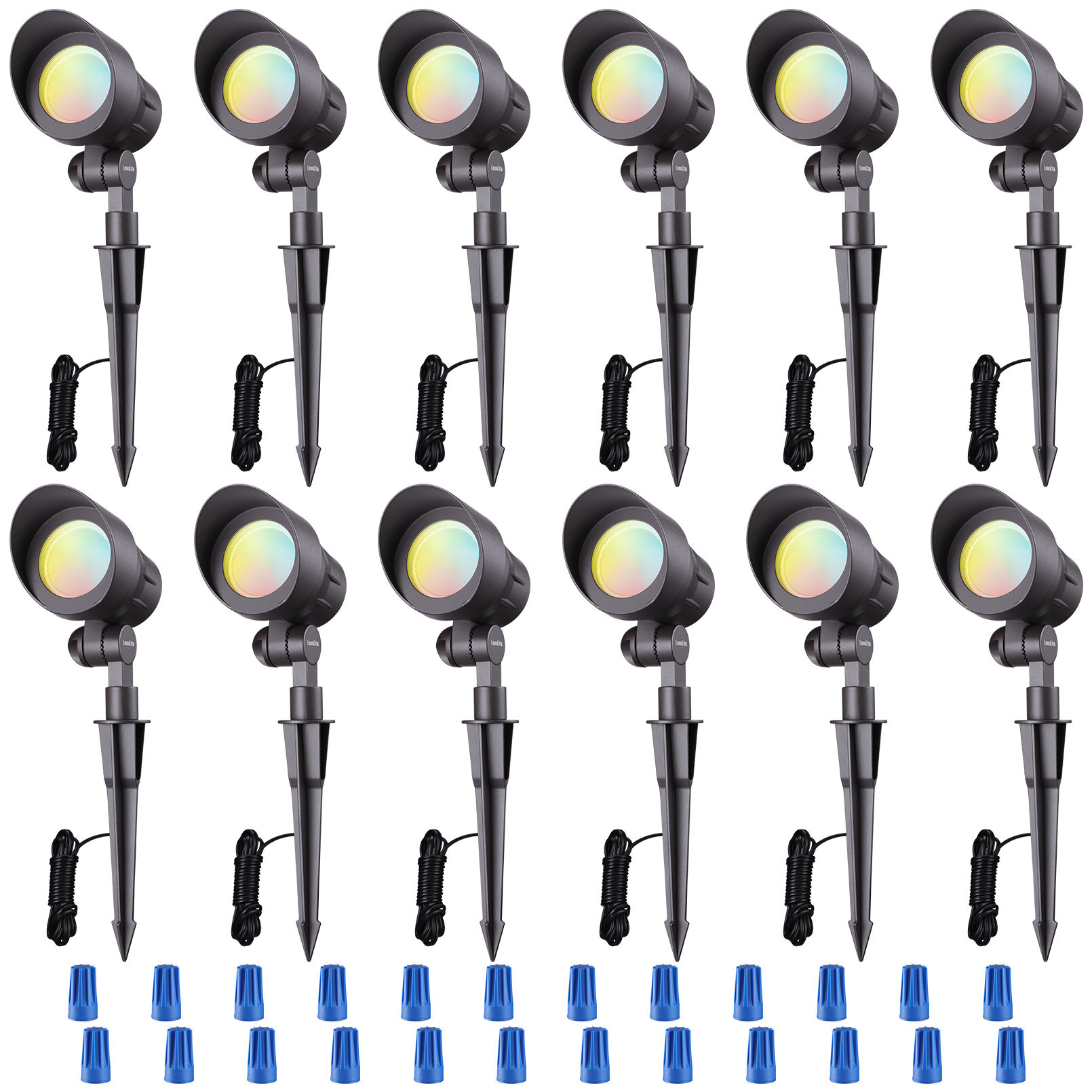 LEDVANS 3CCT Low Voltage LED Landscape Spotlight, 12V Waterproof Spot ...