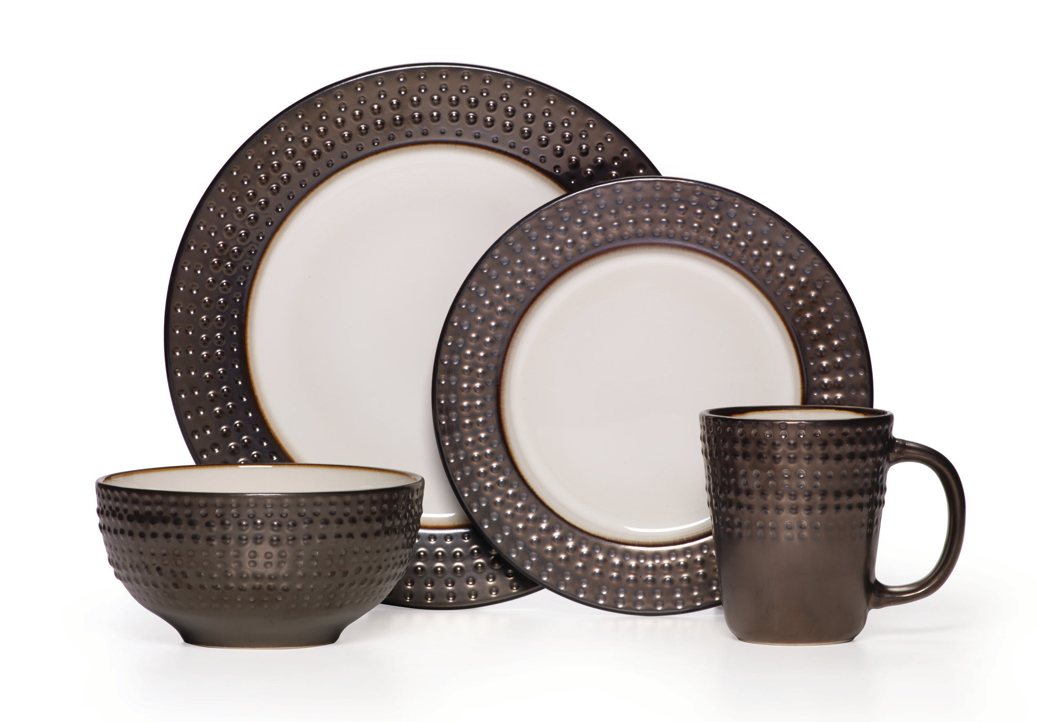 Gourmet Basics by Mikasa Avery 16-Piece Stoneware Dinnerware Set ...