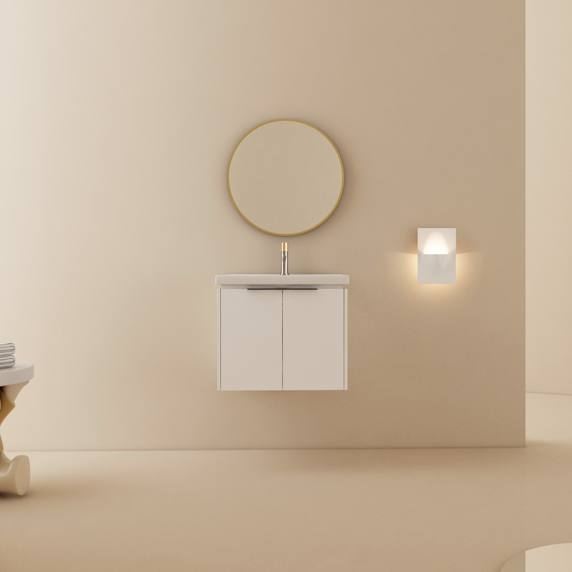 Hokku Designs 24" Bathroom Wall Mounted Vanity - Ceramic Sink ...