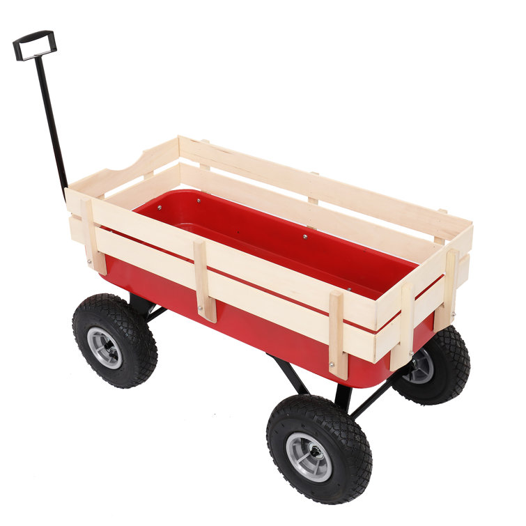 Winado Wood Four Wheels Garden Cart - Wayfair Canada