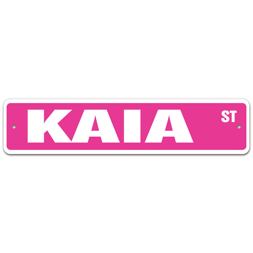 Trinx KAIA Aluminum Street Sign Childrens Name Room Metal Sign ...