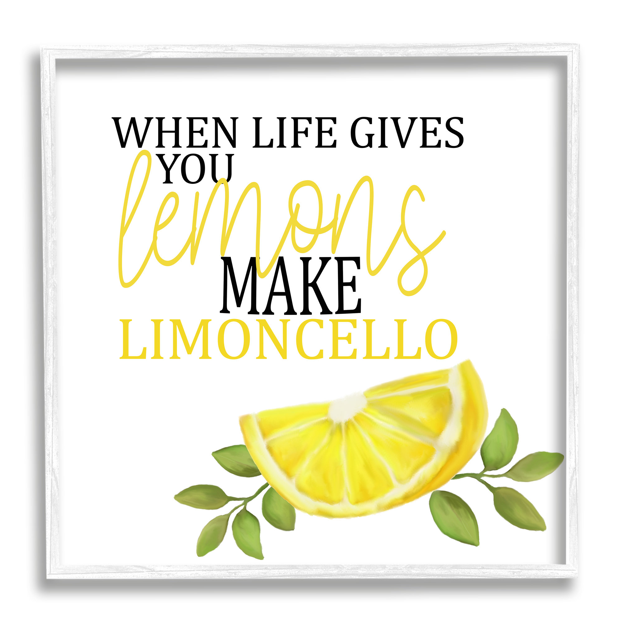 Stupell Industries Bb-013-Framed Funny Lemons To Limoncello Framed On ...
