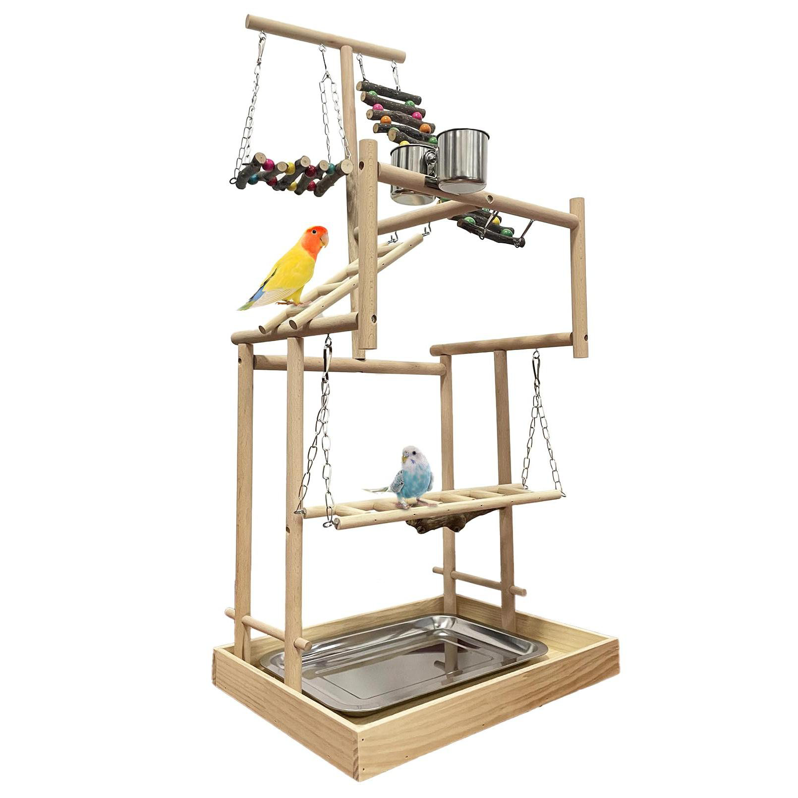 ATCHISON 4 Layers Large Bird Playground 32" H Pet Parrot Playstand Gym ...