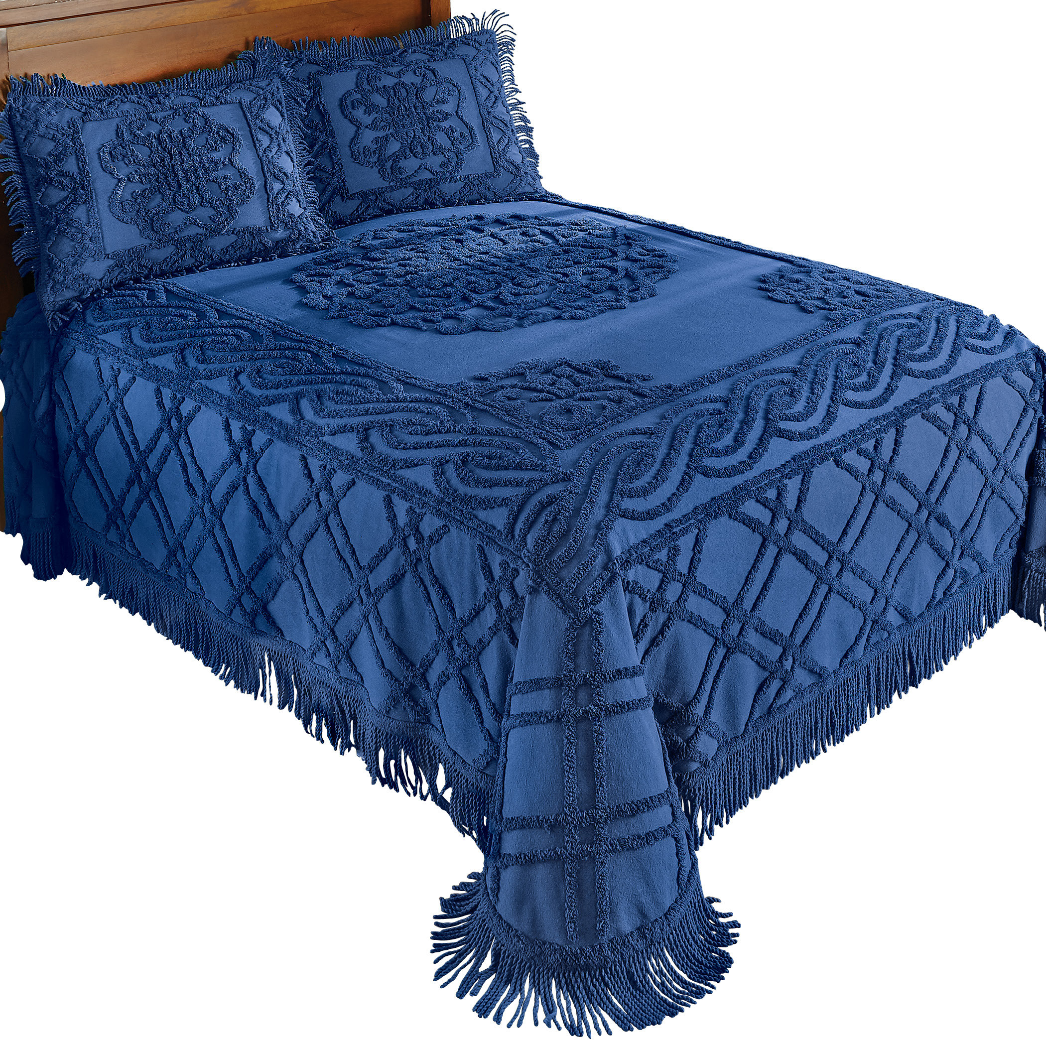Winston Brands Royal Blue Cotton Coverlet / Bedspread Set - Wayfair Canada