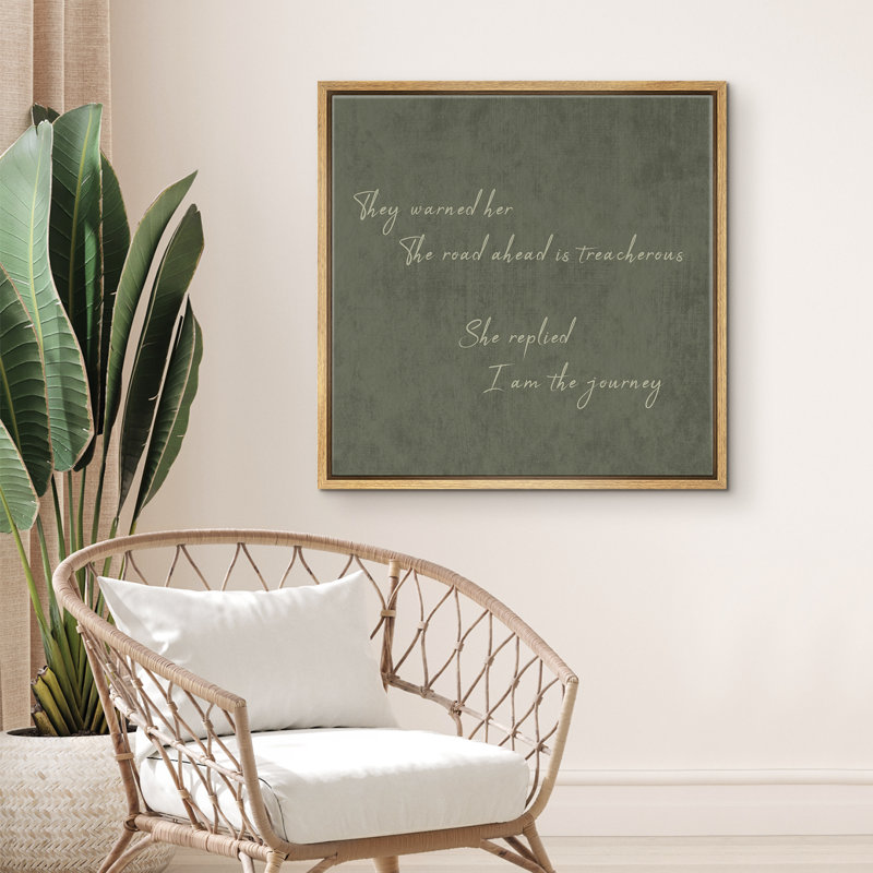 wall26 I Am The Journey Textual Framed Master Bedroom Wall Art Canvas ...