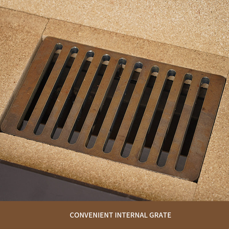 AWENOX Modern Wood-Burning Fireplace 492 Square Feet Direct Vent ...