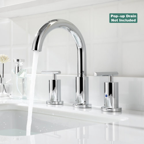 Parlos Home Widespread 2 Handles Bathroom Faucet with Water Supply ...