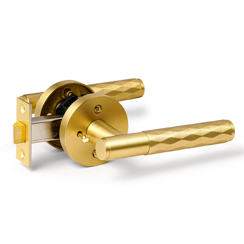 NUODE Brass Diamond Pattern Designer Model Privacy Door Lever & Reviews ...