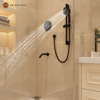 mondawe Calliope Wall Mounted 3 Function Retro Shower System with 3 ...