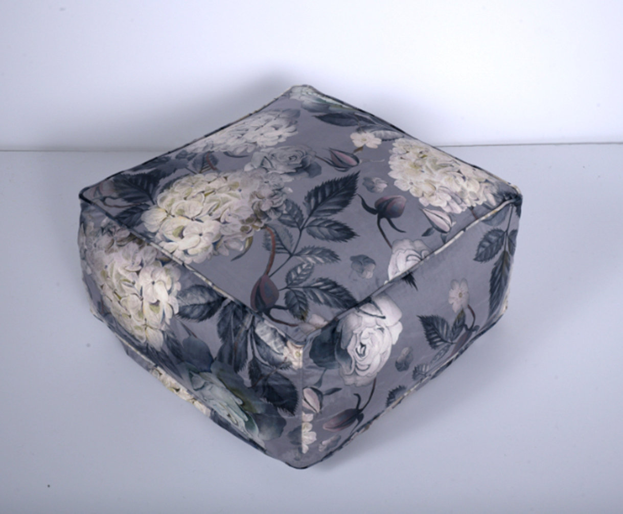 Winston Porter Shelissa Upholstered Ottoman, Large Square Pouf,Filled ...