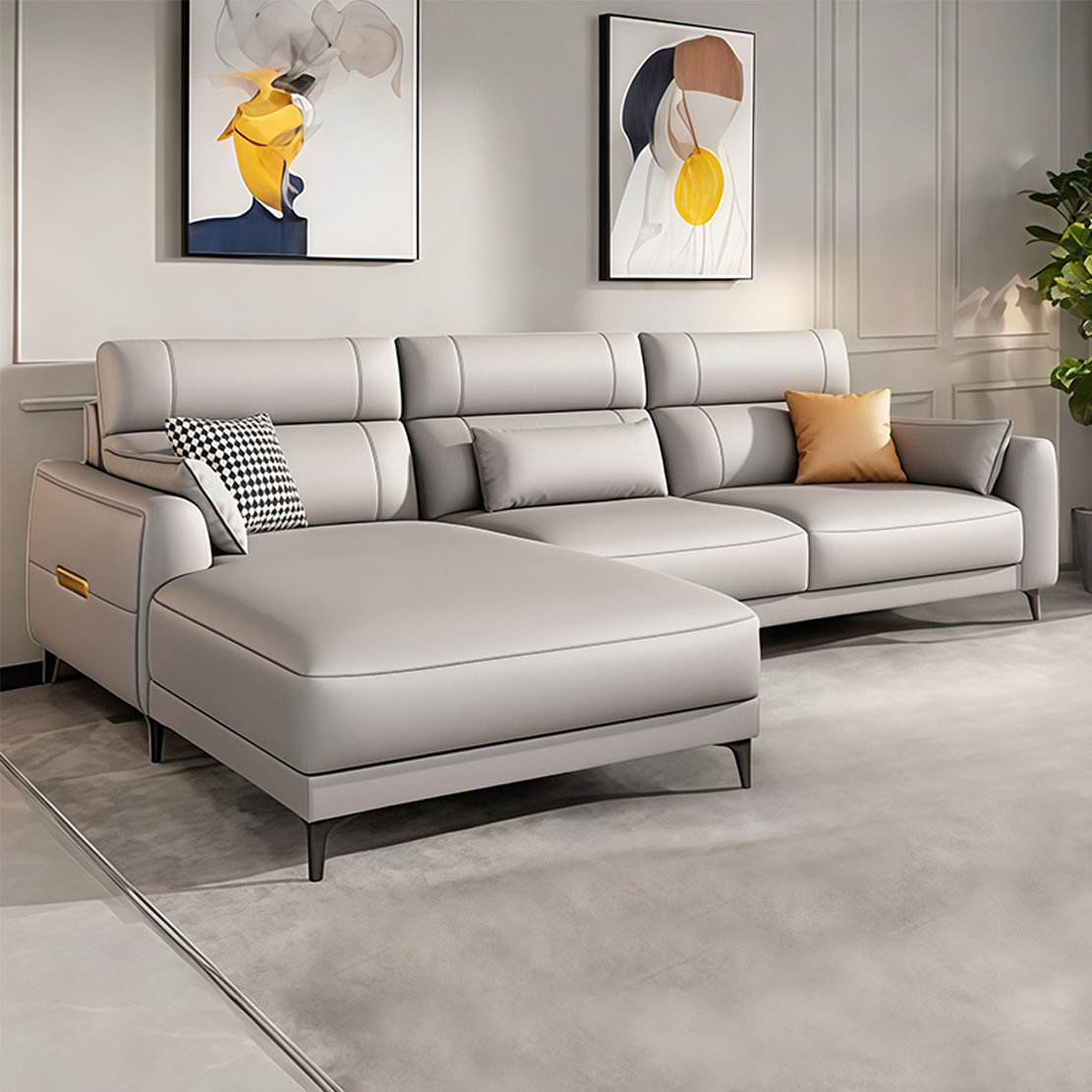 PPEDKS American-style light luxury straight row sofa | Wayfair